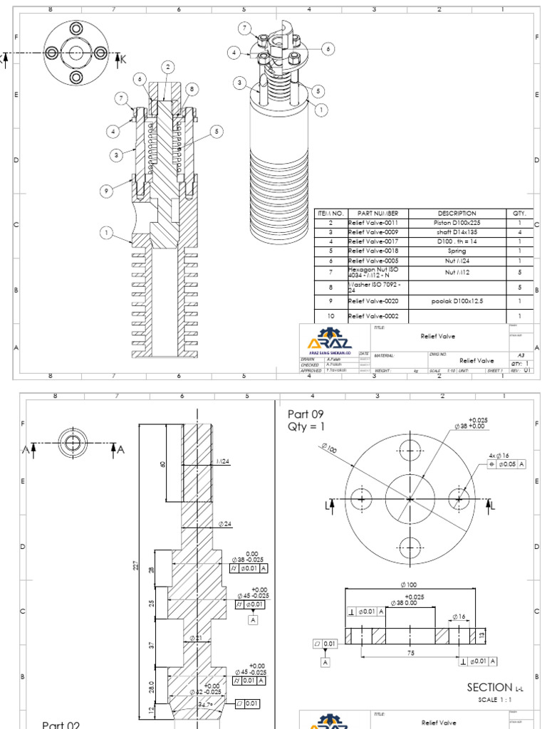 Relief Valve Ver01 Pdf Mechanical Engineering