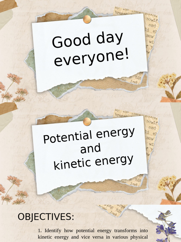 Science 8 Lesson 3 | PDF | Potential Energy | Kinetic Energy