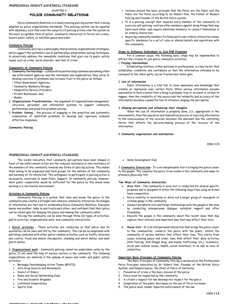 Pces Fin Mod | PDF | Police | Community Policing