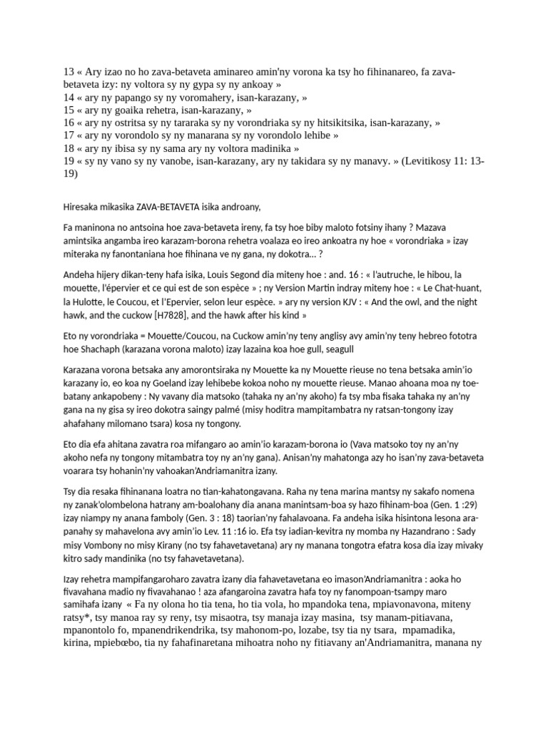 Lev 11-16 | PDF