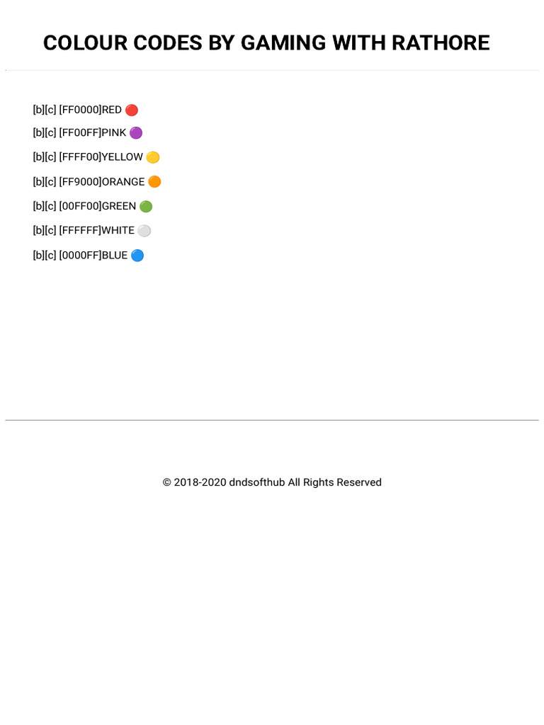 Colour Codes by GWR | PDF