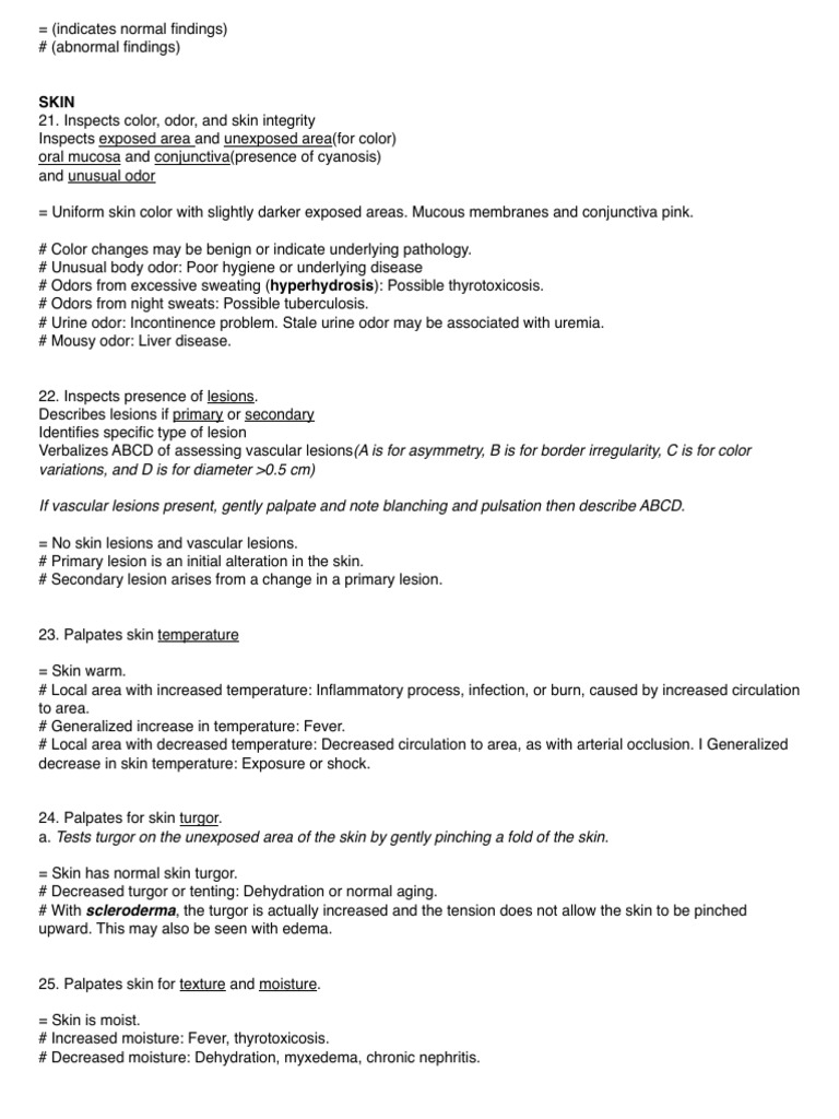 Integumentary System Assessment | PDF | Nail (Anatomy) | Dermatitis
