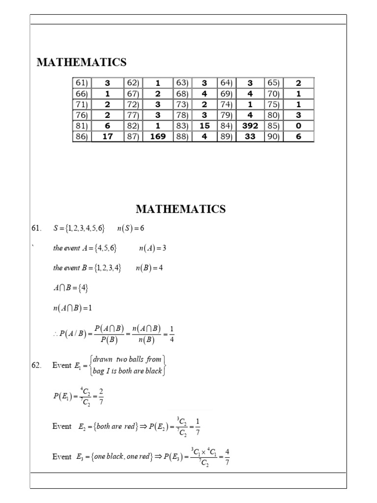 PROBABILITY MAIN SOL | PDF | Probability Theory | Probability