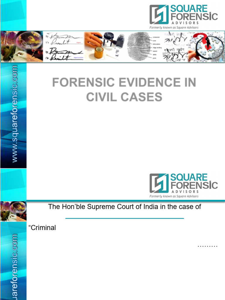 10.forensic Evidence in Civil Cases | PDF | Fingerprint | Forensic Science