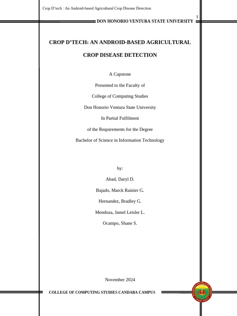 Crop Dtech - An Android Based Agricultural Crop Disease Detection For ...
