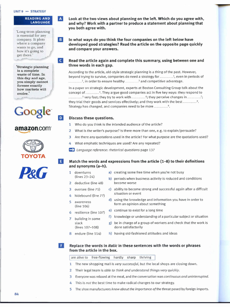 Unit 9 Strategy | PDF | Strategic Planning