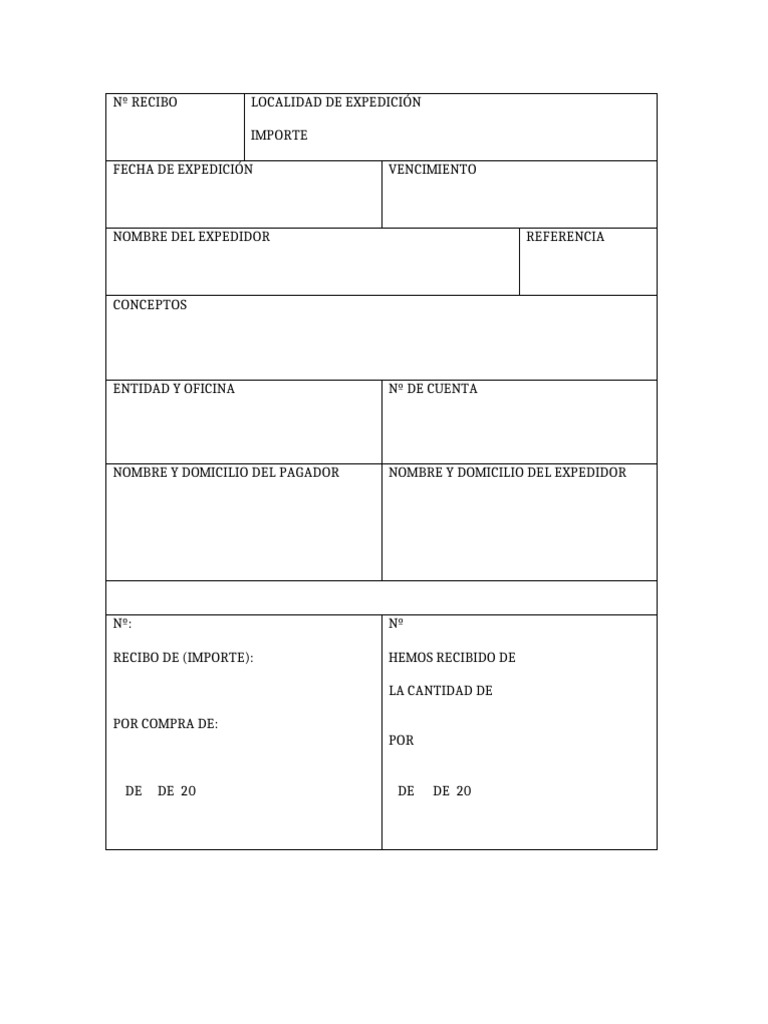Modelo Recibo Remesa Simple | PDF