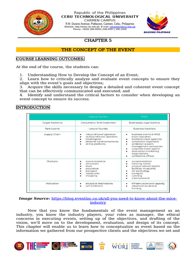 Chapter 5 The Concept of The Event | PDF | Concept | Information
