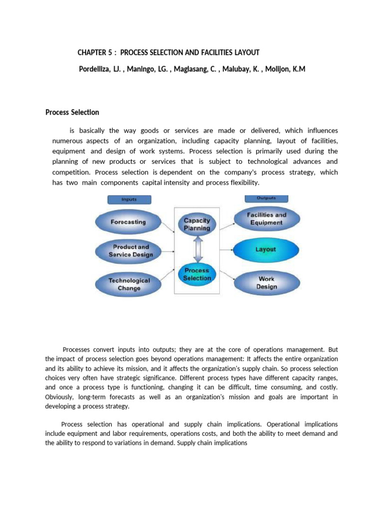 Eport - Chapter 5 Process Selection and Facilities Layout 2 | PDF | Operations Management ...