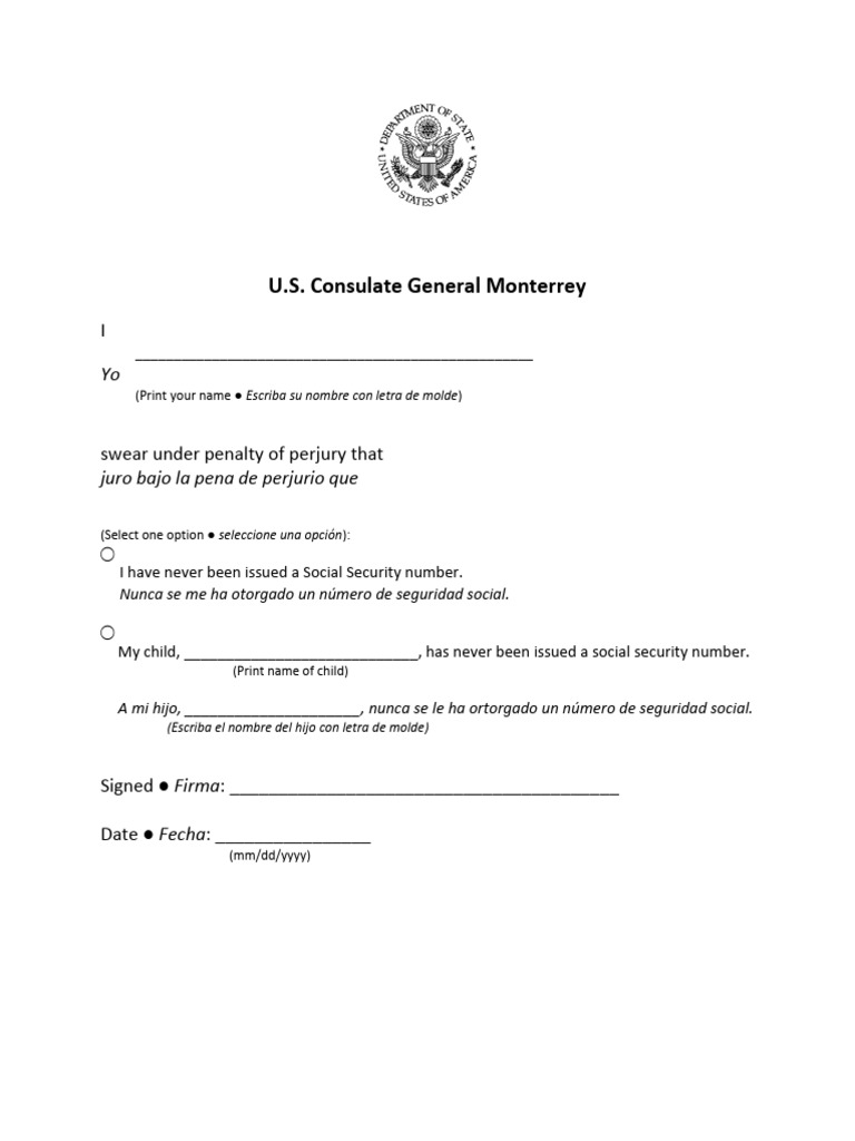 Affidavit No SSN | PDF