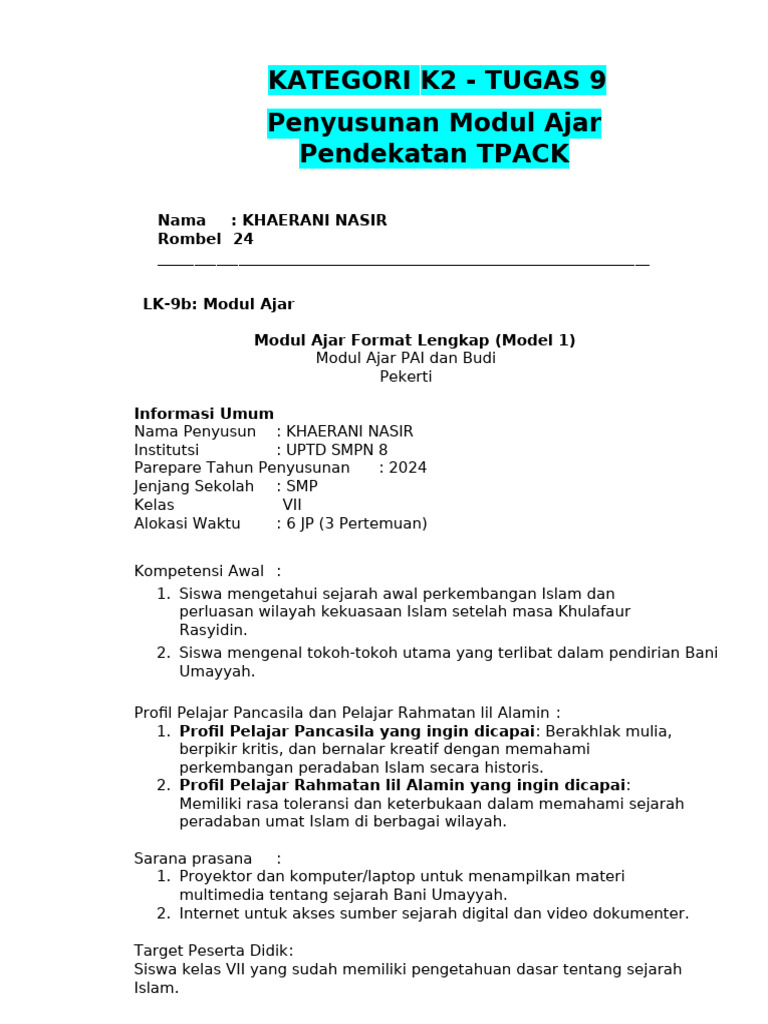 MODUL Ajar TPACK | PDF