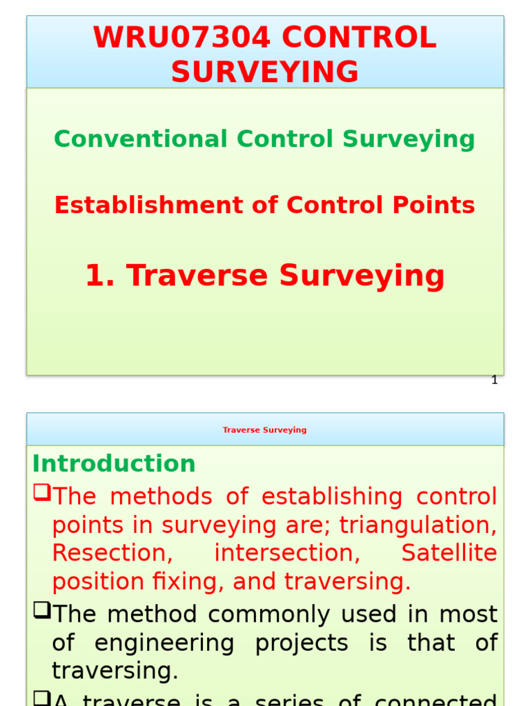 Traverse Surveying Full Revised | PDF | Surveying | Cartesian ...