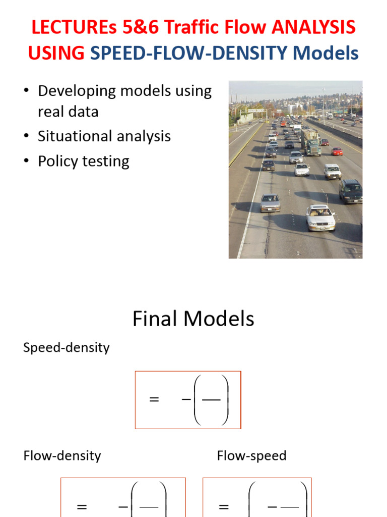 Traffic Flow Analysis Models | PDF | Road Infrastructure | Transport