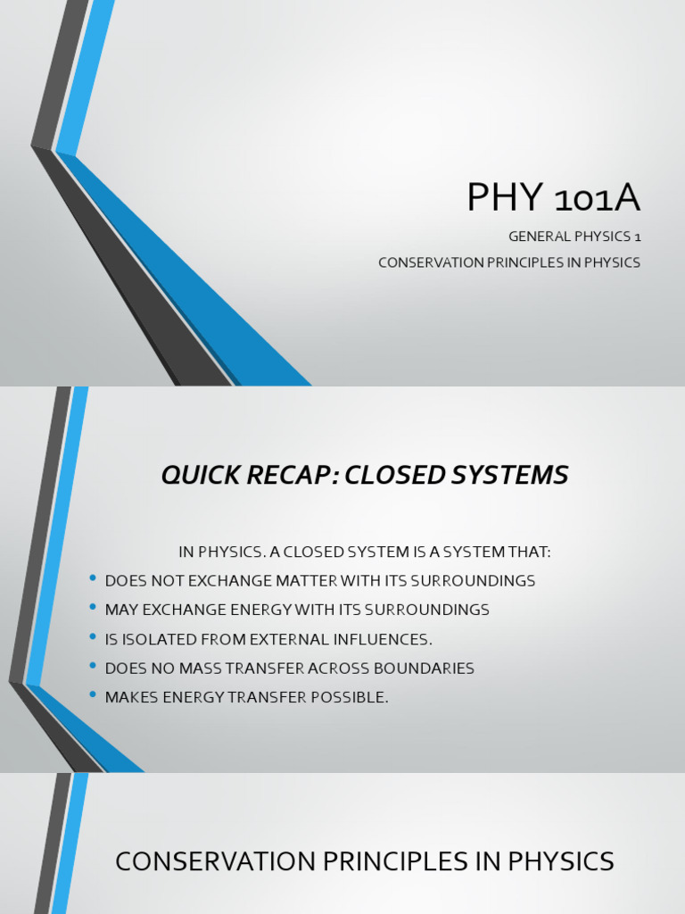 Conservation Principle in Physics | PDF | Force | Momentum