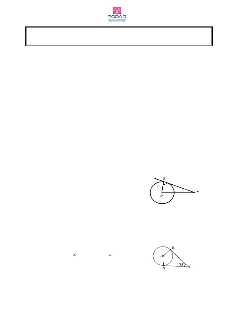 PS_CB_X_Math_ Circle | PDF | Circle | Angle