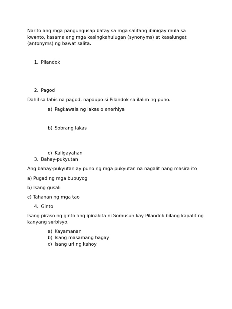 Pre-Test Grade 7 | PDF