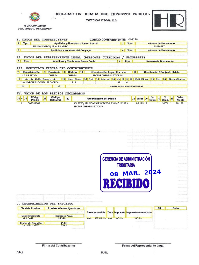 Autovaluo 2024 Chepen | PDF