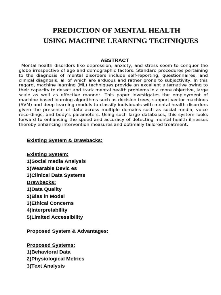 mini project abstract document 2 | PDF | Machine Learning | Graphics ...