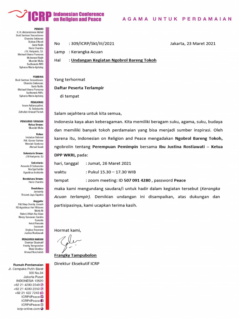 Undangan Ngobrol Bareng Tokoh | PDF