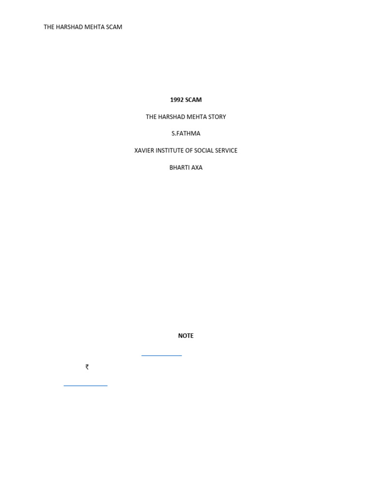 1992 SCAM | PDF | Knowledge Economy | Financial Markets