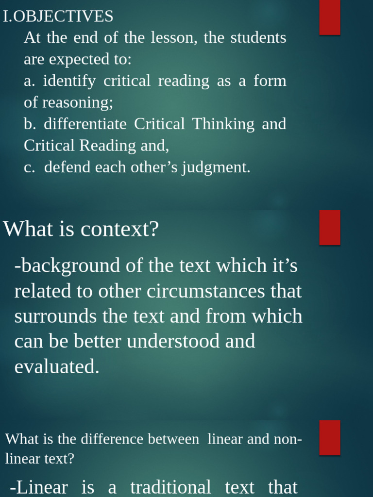 CRITICAL READING | PDF | Critical Thinking | Argument