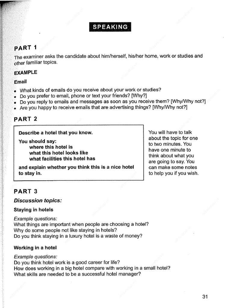 Speaking Test 1 & 2 | PDF