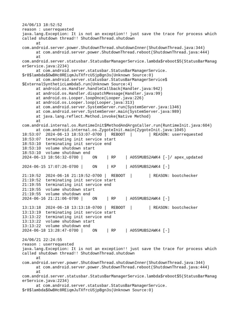 Power Off Reset Reason Backup | PDF | Java (Programming Language) | Software Engineering