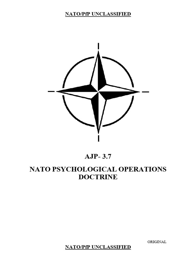 1.-AJP-3.7-NATO-Psychological-Operations-Doctrine-1 | PDF | Nato | Military Science