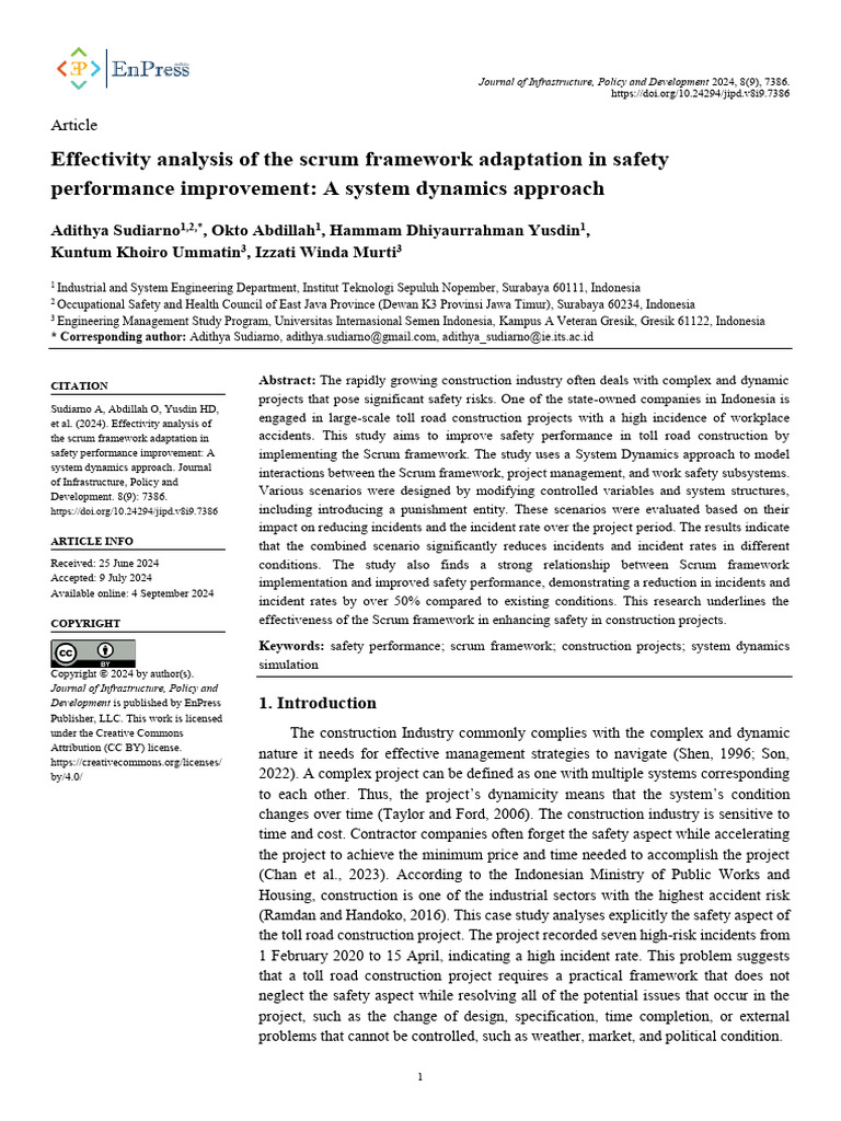 JIPD Published - Effectivity Analysis of The Scrum Framework Adaptation ...