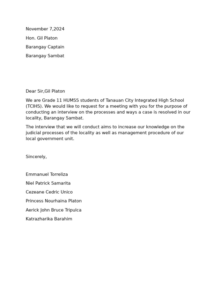 Letter of Request Final | PDF