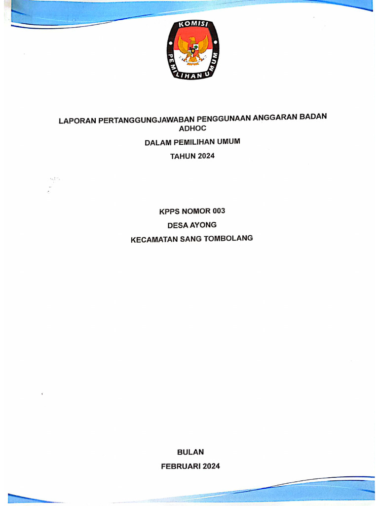 LPJ Kpps Desa Ayong Tps 003 | PDF