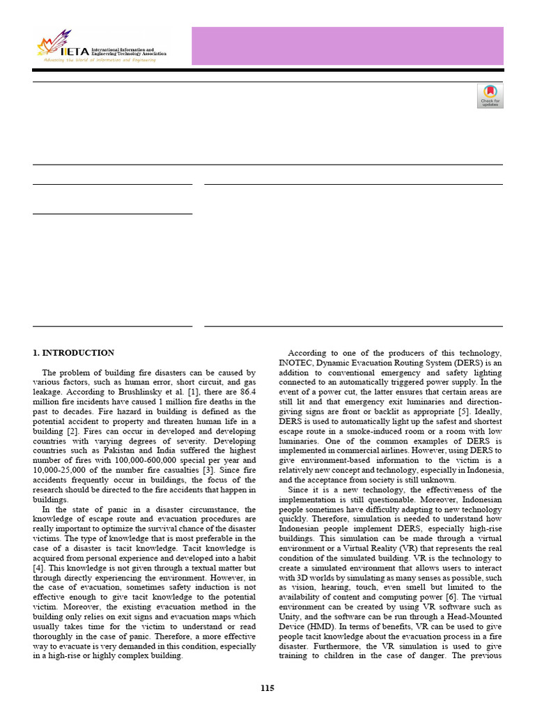 The Measurement of Evacuation Effectiveness Regarding Dynamic Evacuation Routing | PDF ...