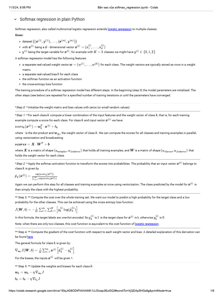 Bản sao của softmax - regression.ipynb - Colab | PDF | Applied Mathematics | Statistical Theory