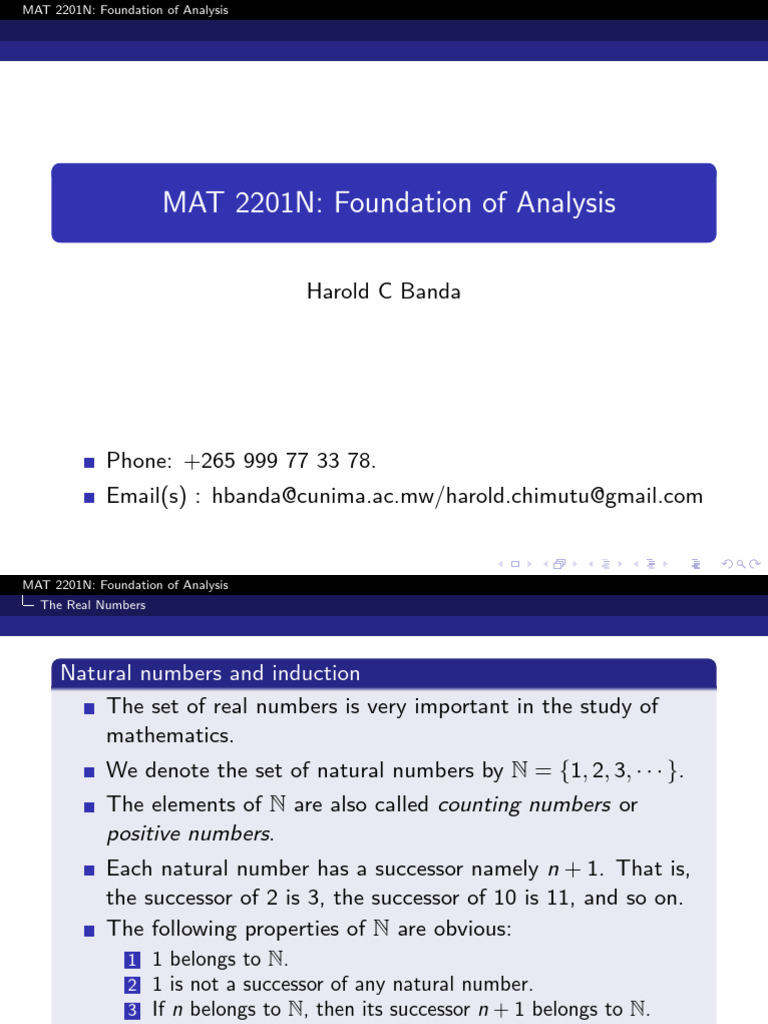 Lecture 1 Real Numbers Pdf Numbers Real Number
