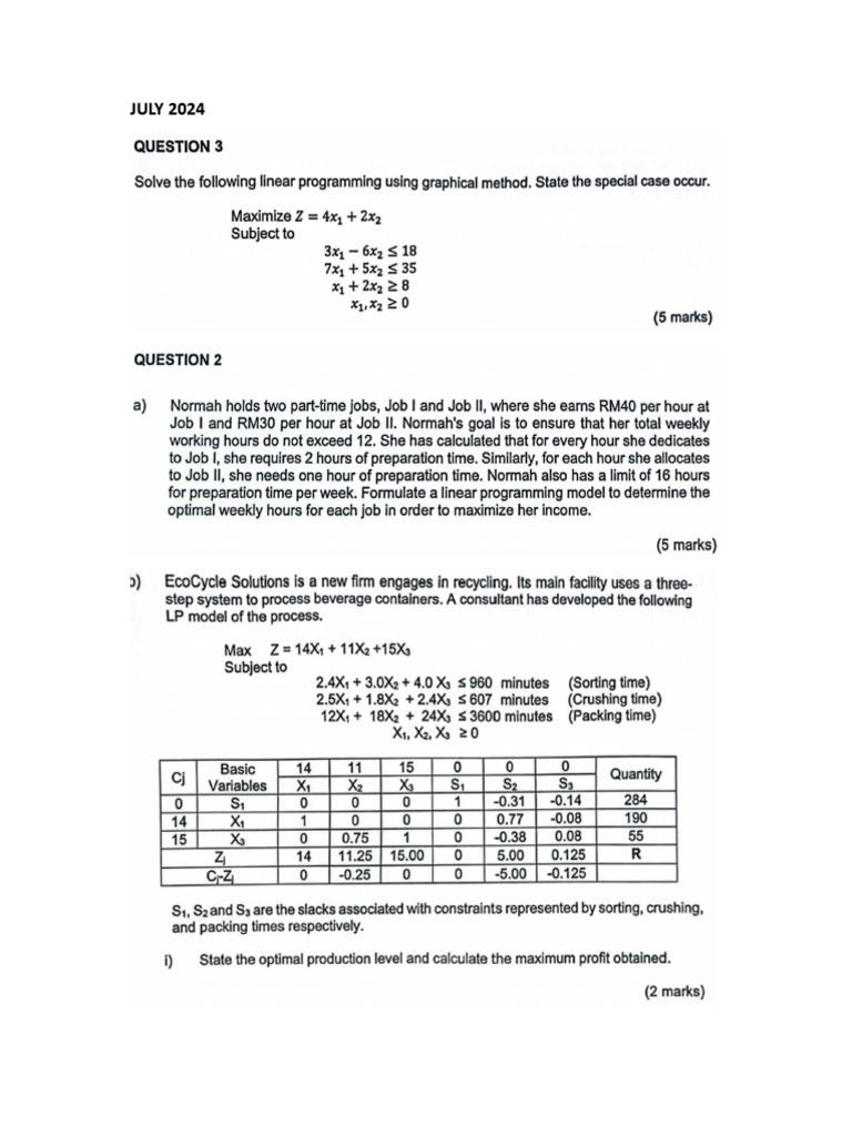 Qmt342 Tutorial Chapter 3 | PDF