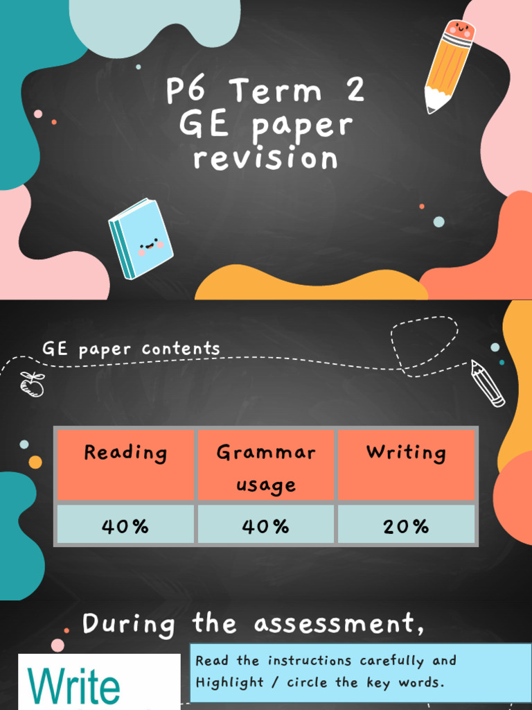 2324 - P6 term 2 GE paper revision (1) | PDF | Verb | Grammatical Tense