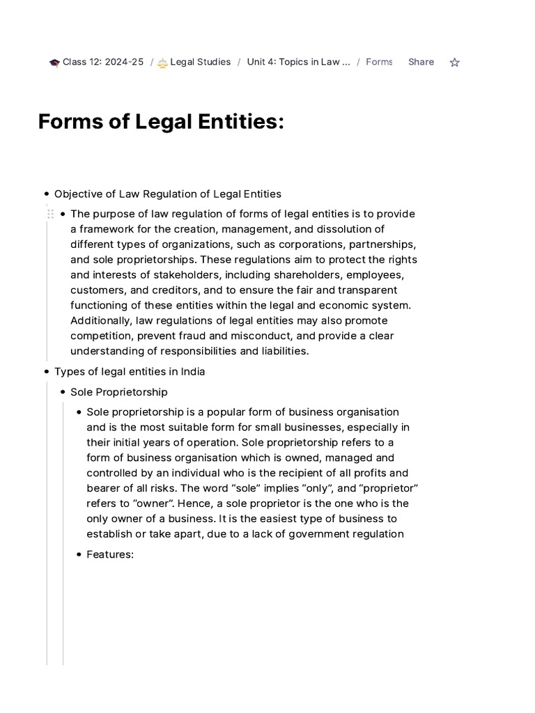 Forms of Legal Entities | PDF | Limited Liability Partnership | Partnership
