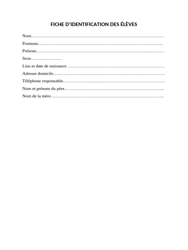 Fiche | PDF