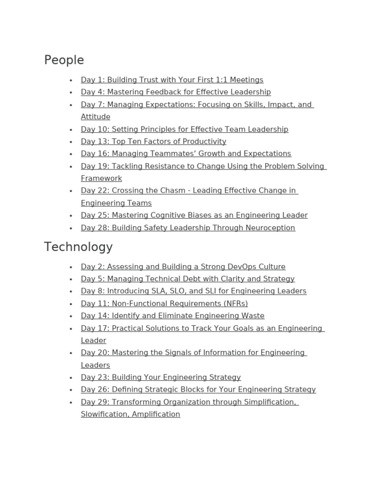 Engineering Leadership | PDF