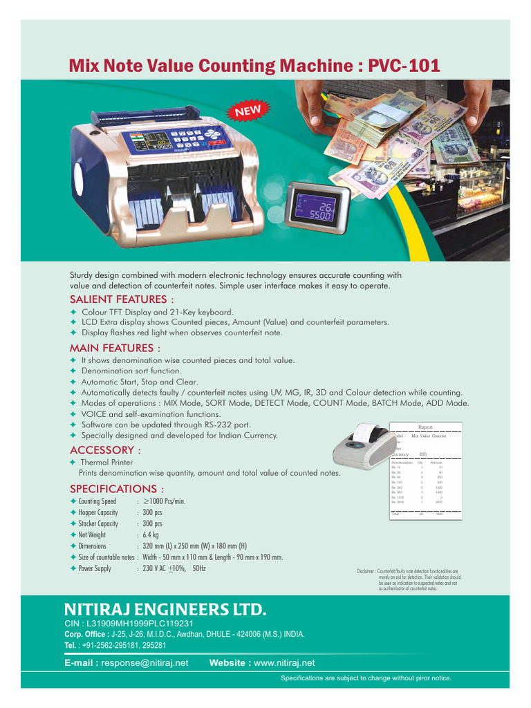 Mix Note Value Counting Machine | PDF | Personal Computers | Computer Engineering