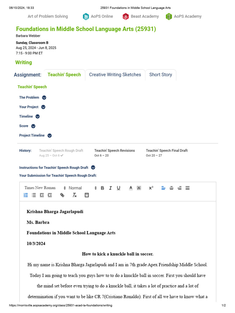 Foundations in Middle School Language Arts | PDF | Sports | Athletic Sports