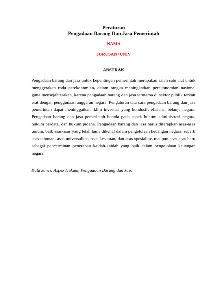 Bab 1 Pengadaan Barang Jasa | PDF