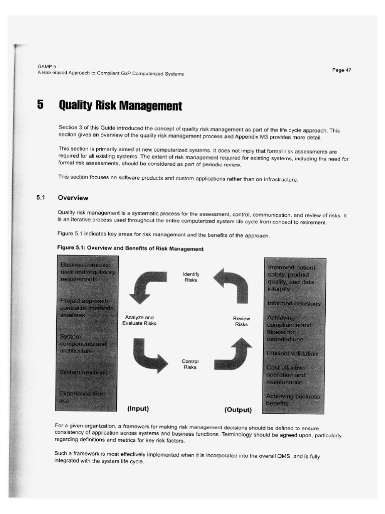 GAMP 5 Chapter 5-Quality Risc Management | PDF