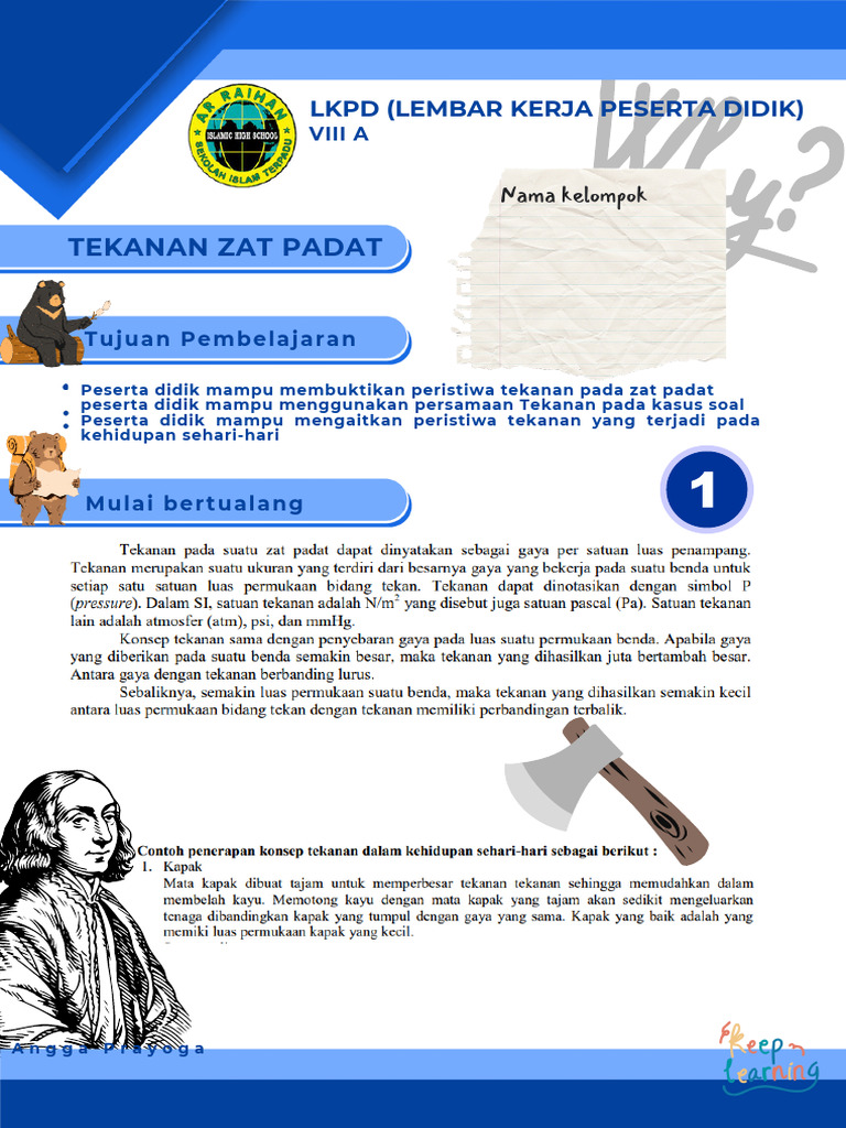 LKPD Tekanan Zat Padat | PDF