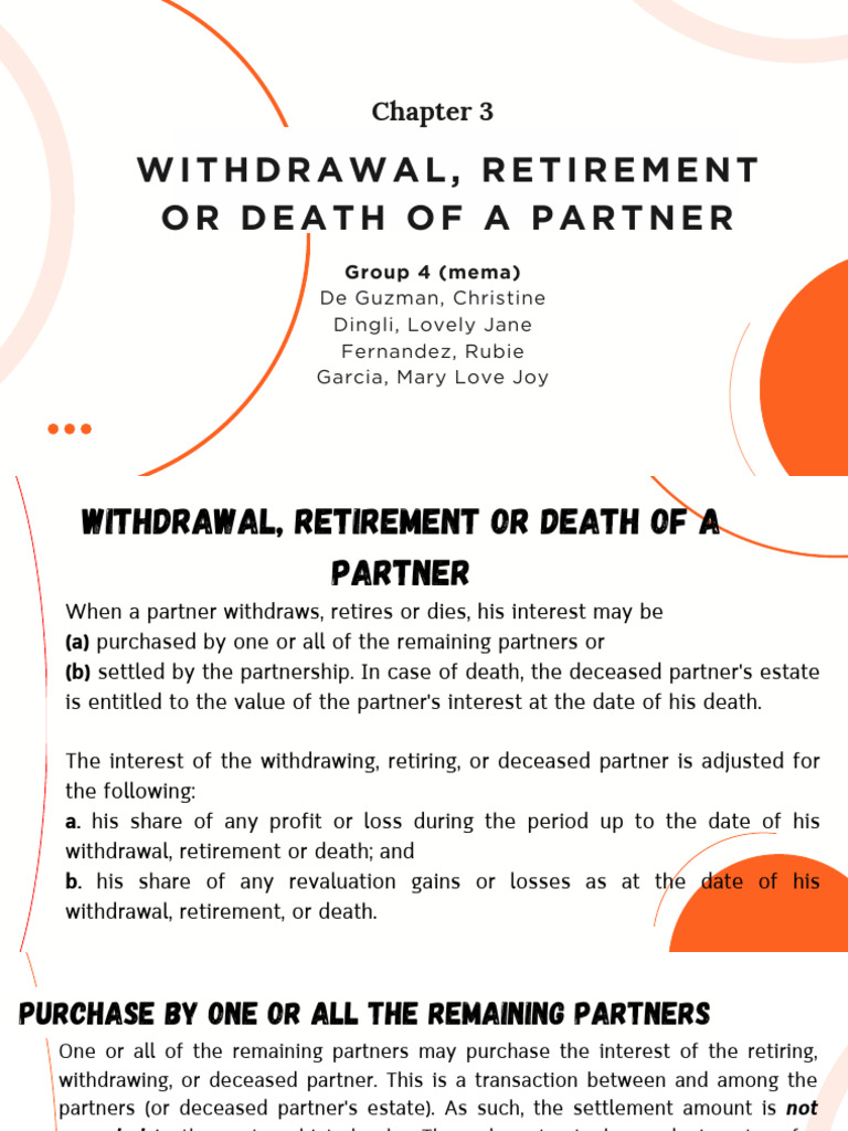 Chapter 3 Partnership Dissolution PDF | PDF | Partnership | Fair Value