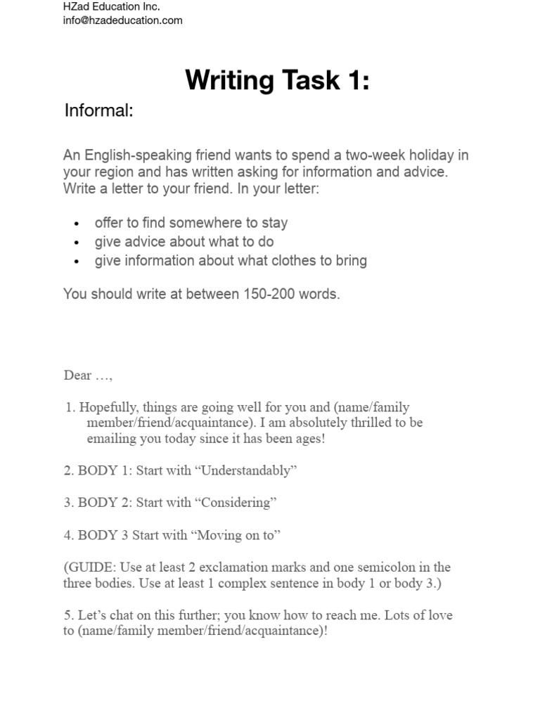 Writing Task 1 Templates New | PDF