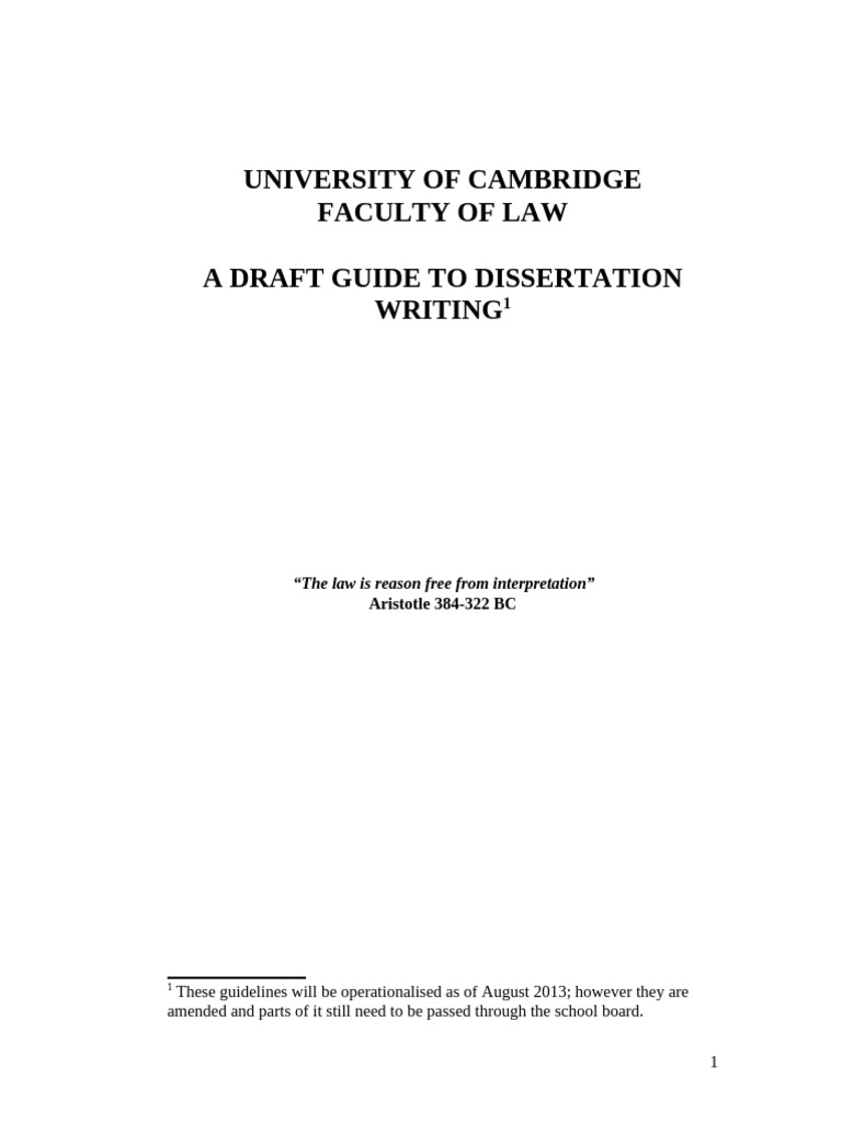 Dissertation Writing Guide for Law Students | PDF | Thesis | Methodology