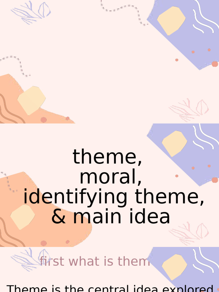 Theme Moral | PDF | Morality