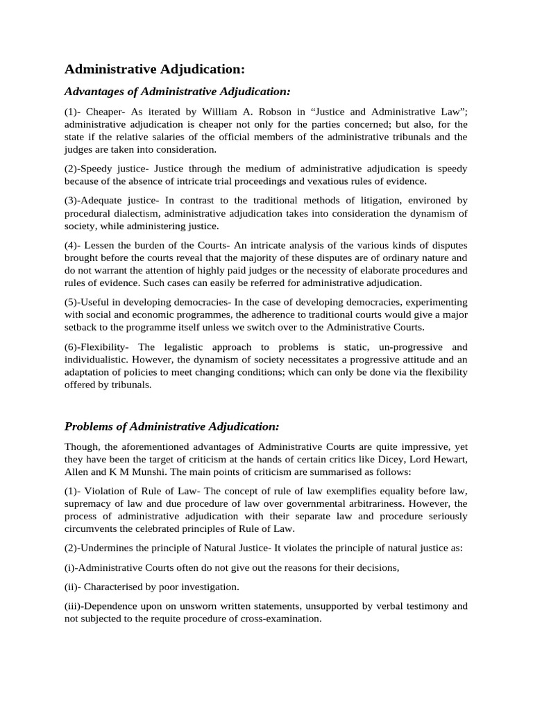 Administrative Adjudication | PDF | Governance | Political Law