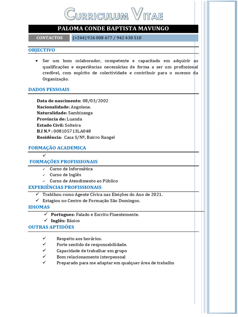 Curriculum de Paloma | PDF